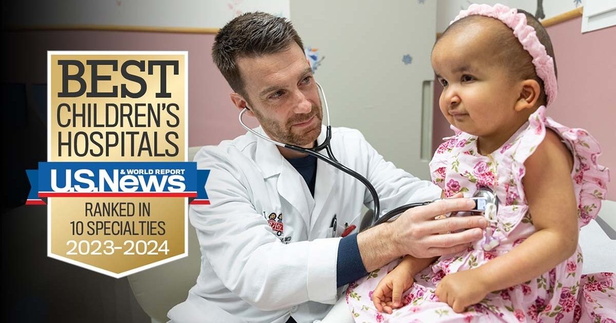 Riley Children's Health ranks in all 10 pediatric specialties with two ...